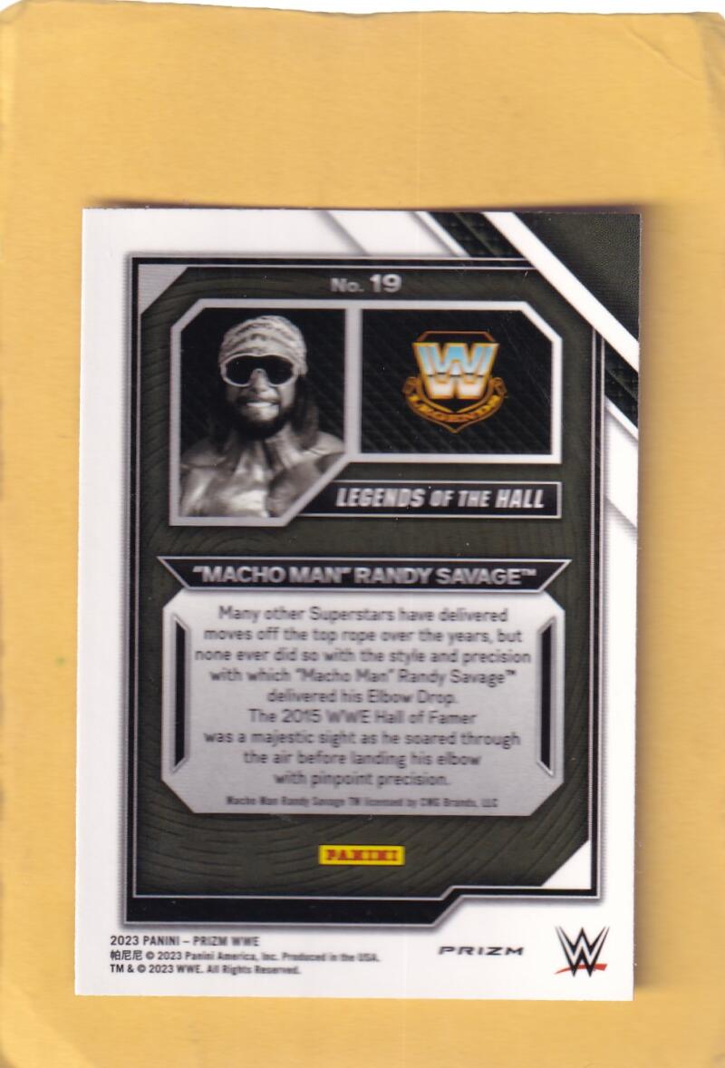 2023 Panini Prizm Legends of the Hall Prizms Silver #19 "Macho Man" Ra ...