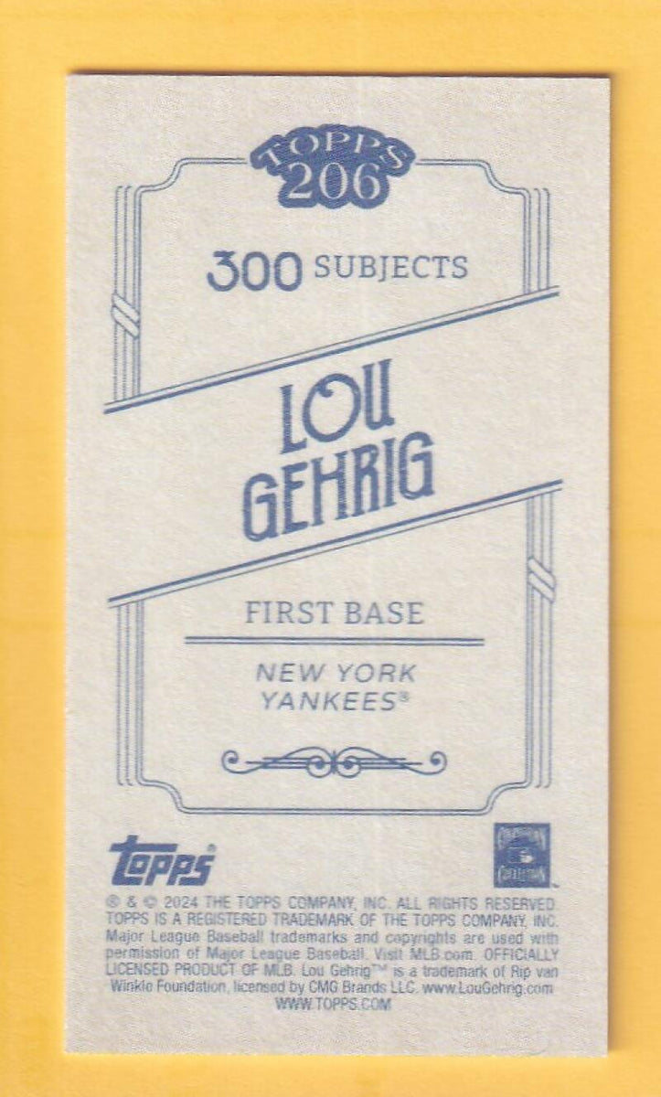 2024 Topps T206 #NNO Lou Gehrig NM-MT+ New York Yankees – Lefty's Sports