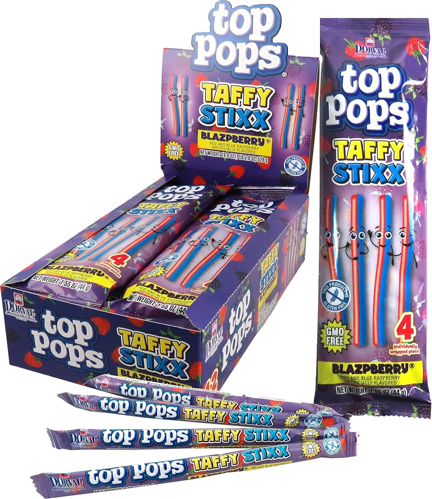 Top Pops Taffy Stixx Blazpberry – Lefty's Sports