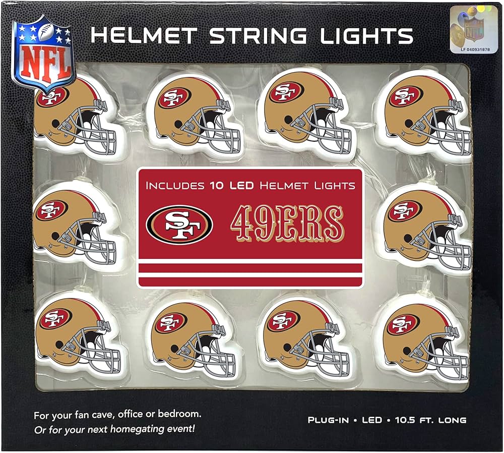 San Francisco 49ers Helmet String Lights – Lefty's Sports