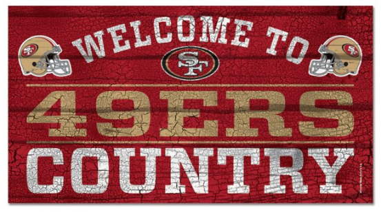 Welcome to 49ers Country Wooden Sign – Lefty's Sports