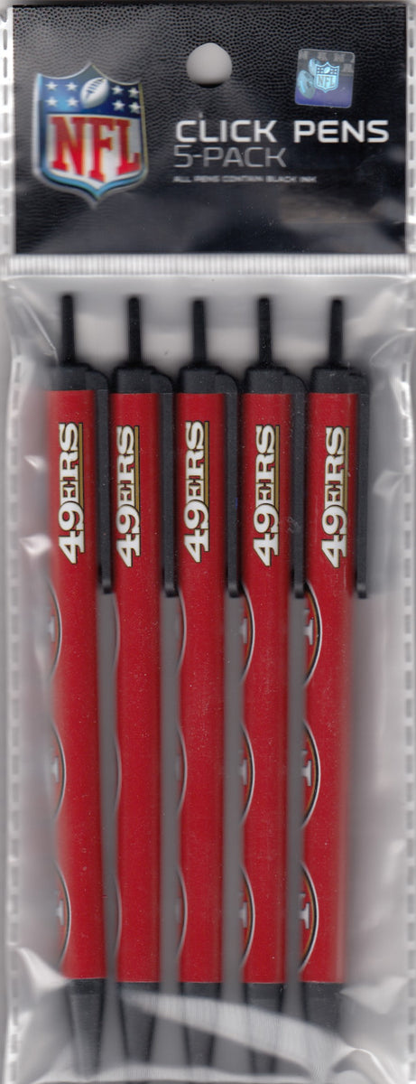 San Francisco 49ers 5-Pack Click Pens. – Lefty's Sports
